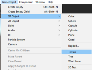 Unity Create a New Terrain Object - Studica Blog